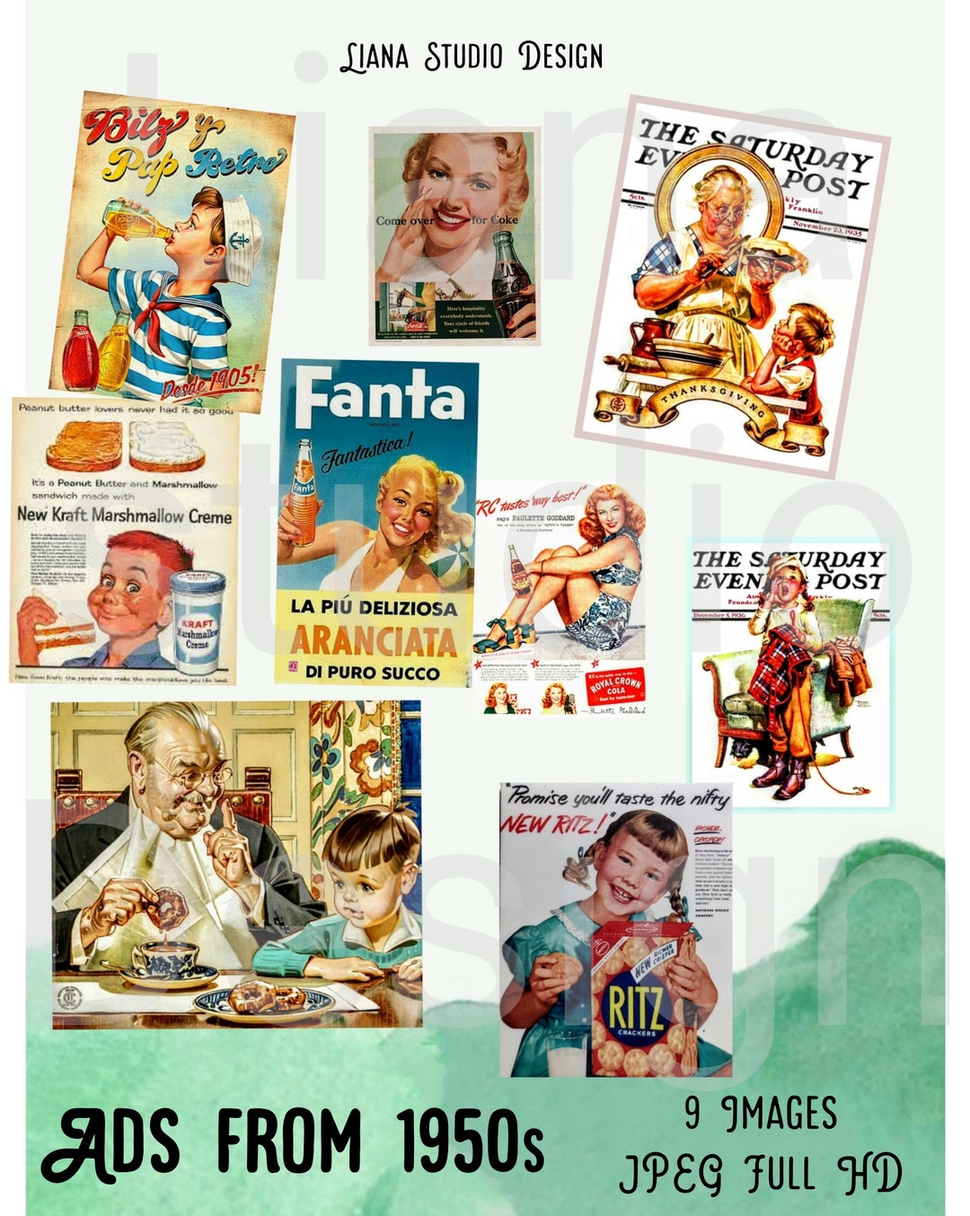 Vintage 1950s Printable Ads - Etsy