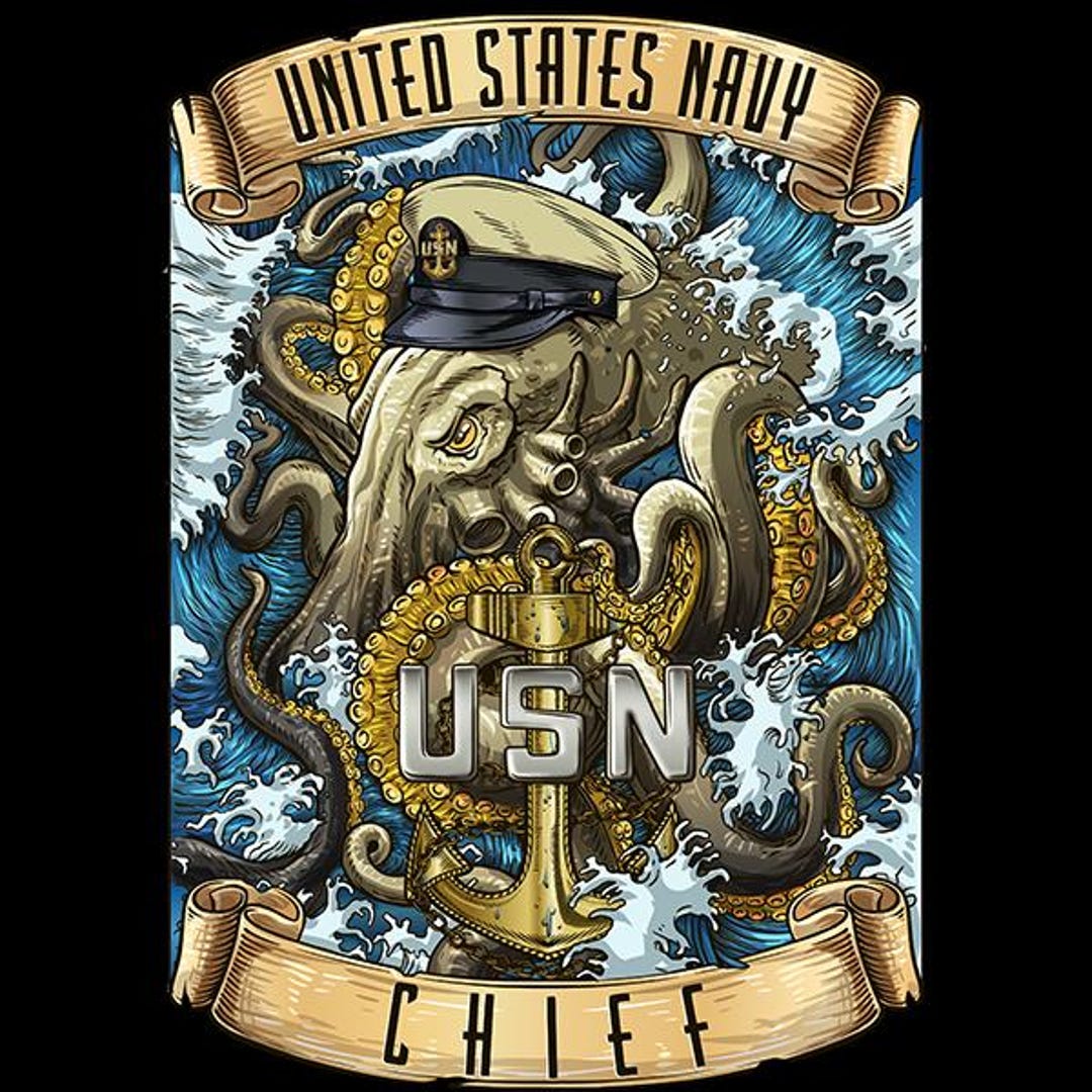 Navy Chief Decal Navy Chief Gift Goat Locker Navy Chief Fouled Anchor ...