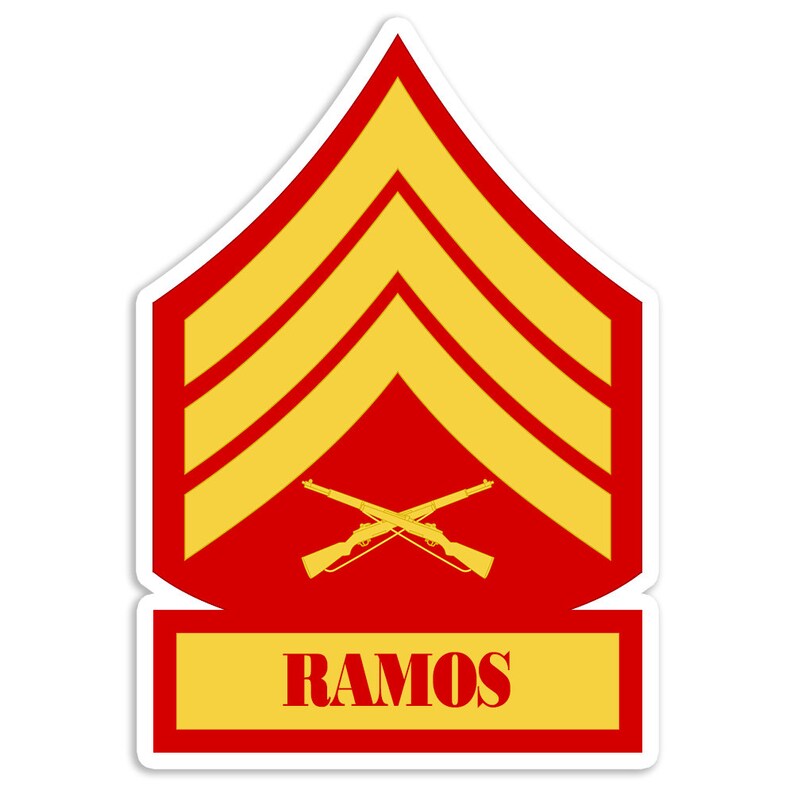 USMC Sergeant Rank Name USA Made Custom Marine Corps E-5 Veteran Prior ...
