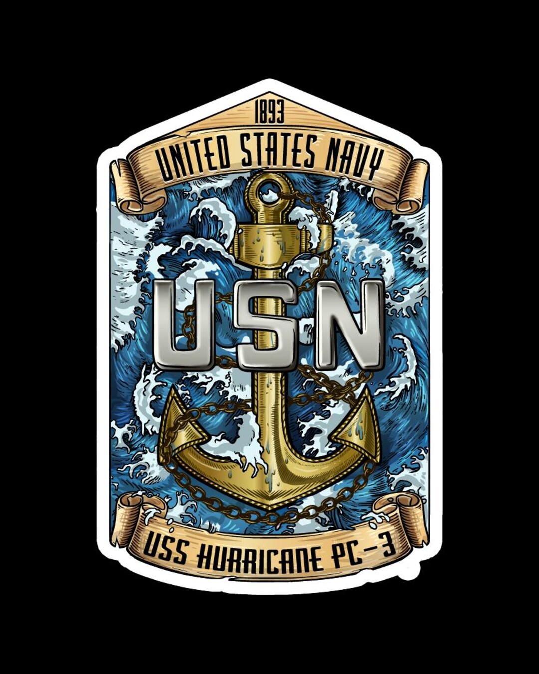 US Navy Chief Decal - Navy Chief Anchor - Goat Locker Decal - Navychief ...