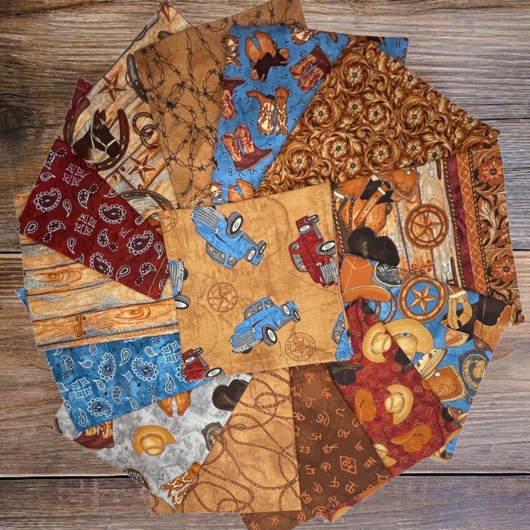 Set of 14 Cloth Napkins, Cowboy, Ranch, Picnic or Indoors, Designer ...