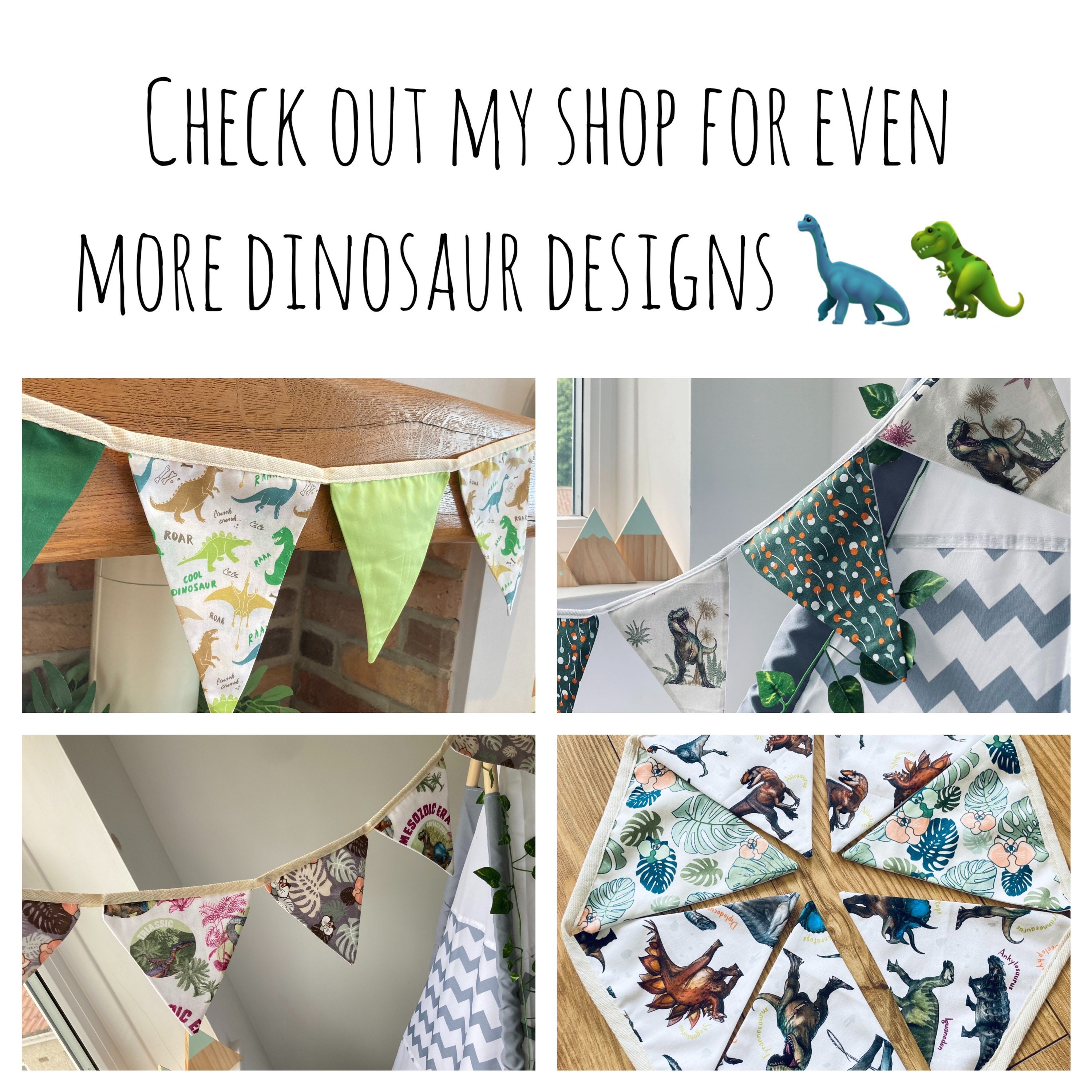 Dinosaur Bunting - Etsy