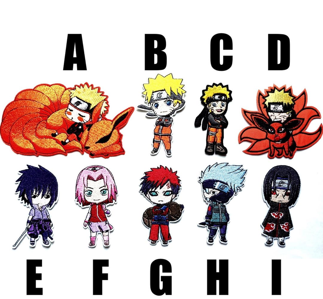 Naruto Patch Masashi Uzumaki Iron-on Patch Sakura Sasuke Kakashi Gaara ...