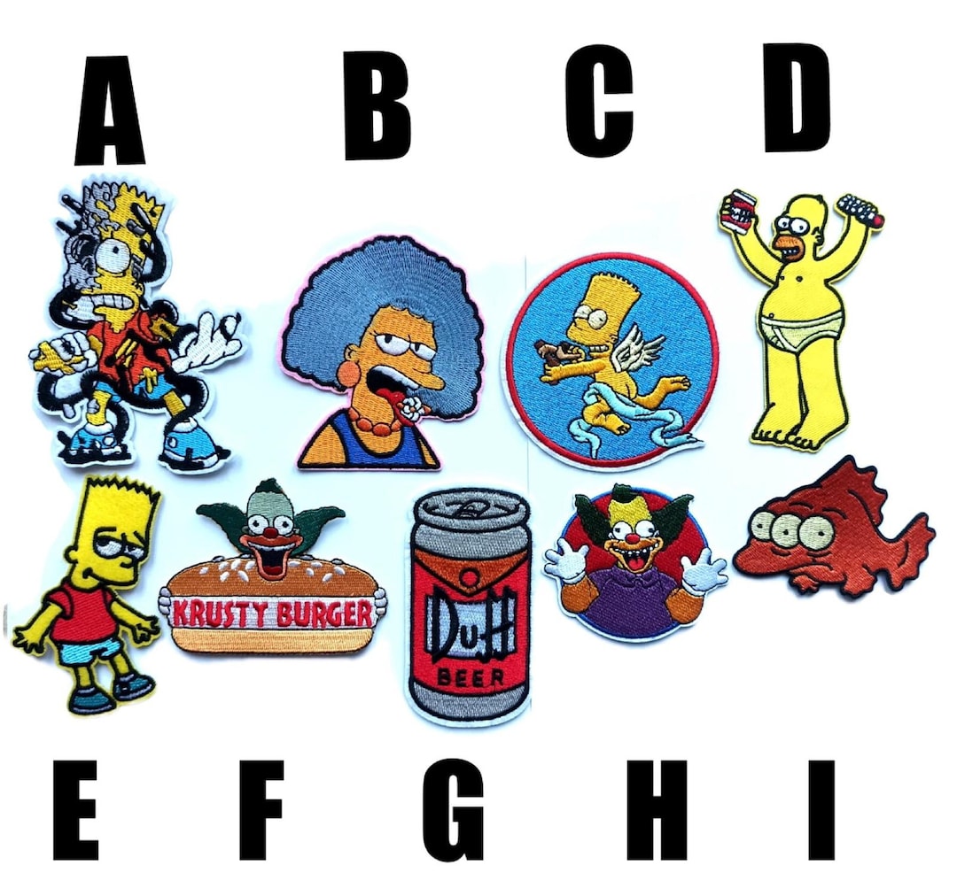The Simpsons Patch Iron-on Patch Springfield Krusty the Clown Homer ...