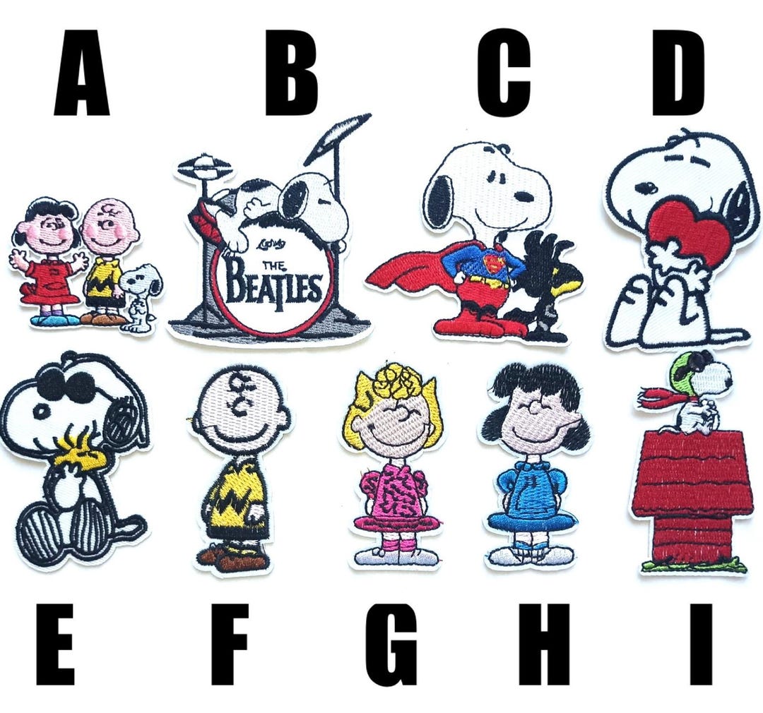 Patch Snoopy Peanuts Character Iron-on Patch Iron on Applique Comic ...