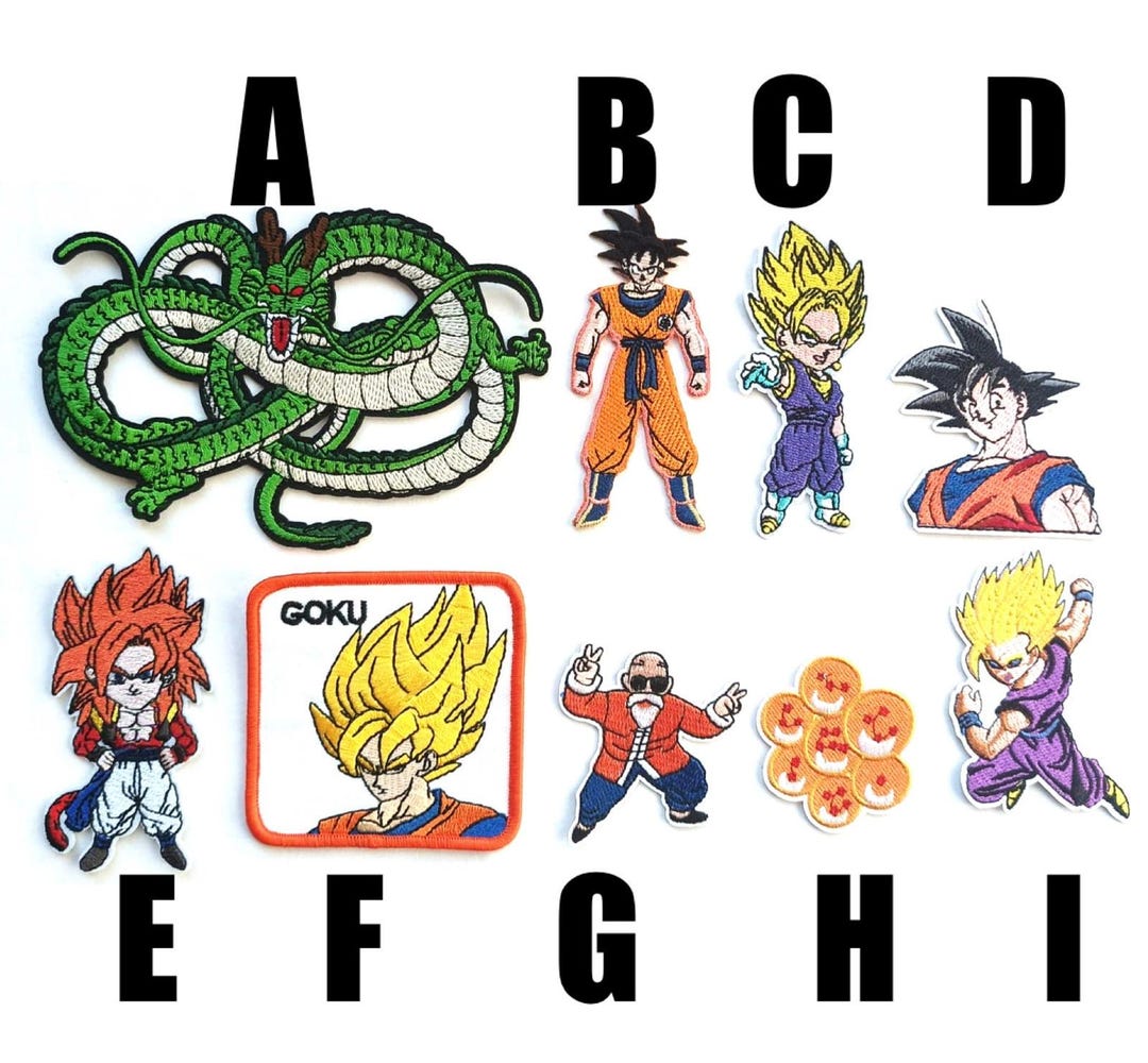 Patch Dragon Ball Z GT Iron-on Patch Goku Embroidered Iron on Cartoon ...