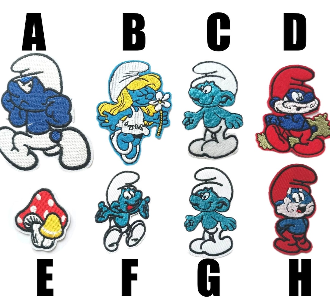 Patch Smurfs Applique Schtroumpfs Iron-on Patch the Smurfs New Iron ...