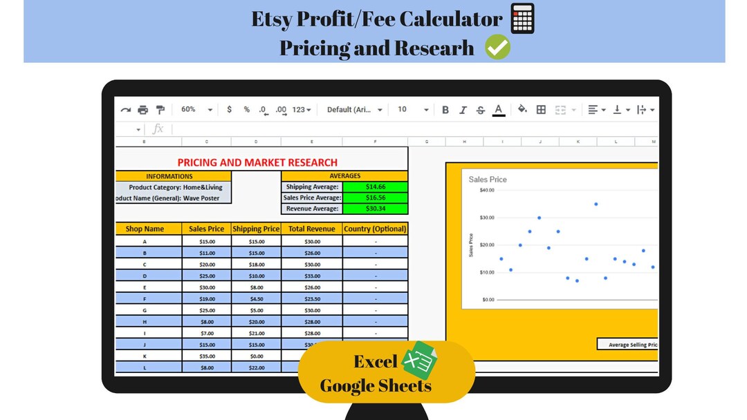 Etsy Shop Management and Profit/fee Automatic Calculator| Pricing and ...