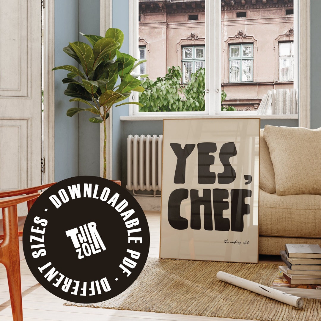 Yes, Chef the Cooking Club Poster More Sizes DOWNLOAD - Etsy