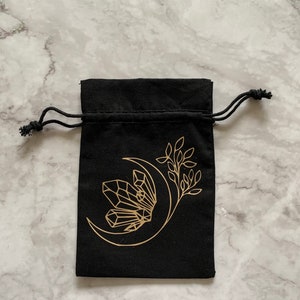 Black Crystal Pouch Bag, Pouch for Crystals, Bag for Crystals, Pouch ...