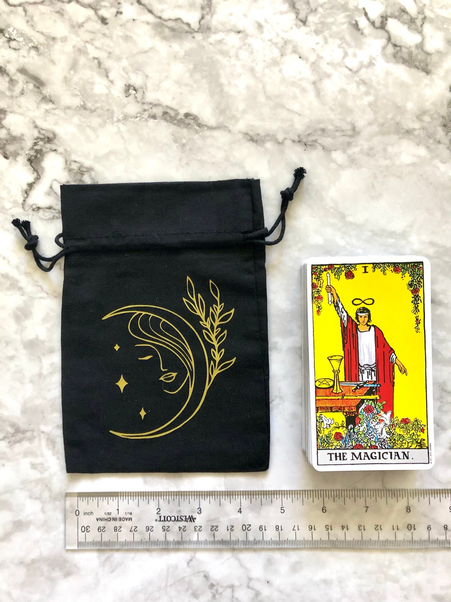 Tarot card bag, tarot card pouch, tarot card drawstring bag, pouch bag ...