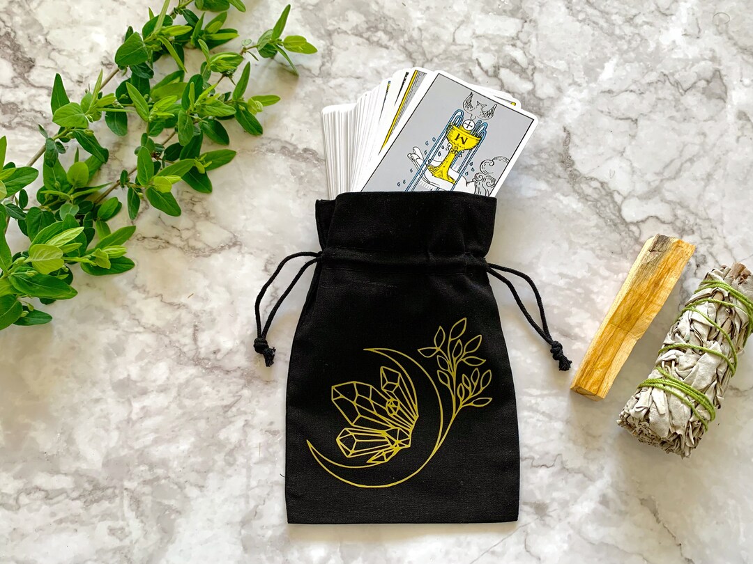 Tarot card bag, tarot card pouch, tarot card drawstring bag, pouch bag ...