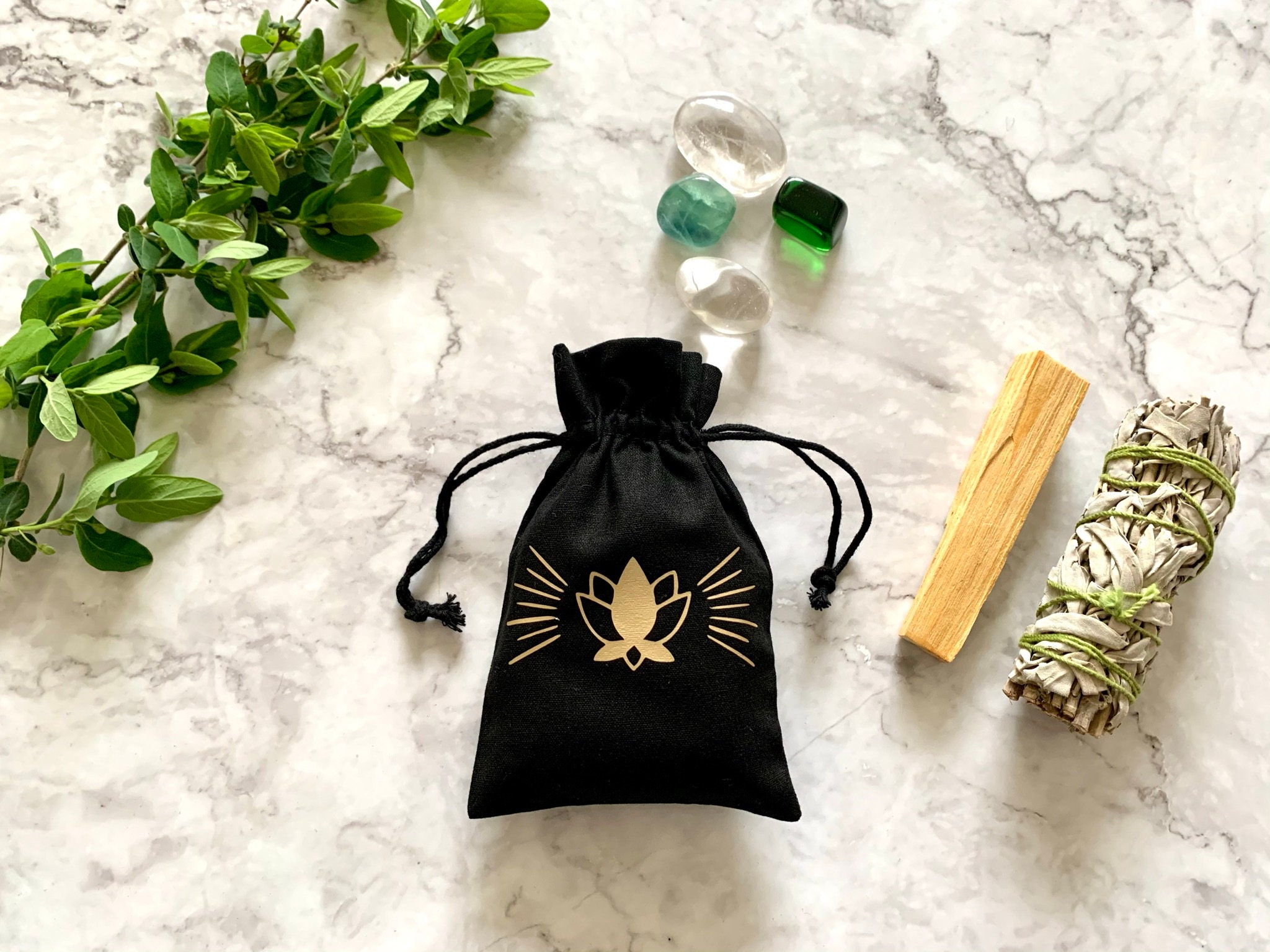 Black Crystal Pouch Bag, Pouch for Crystals, Bag for Crystals, Pouch ...