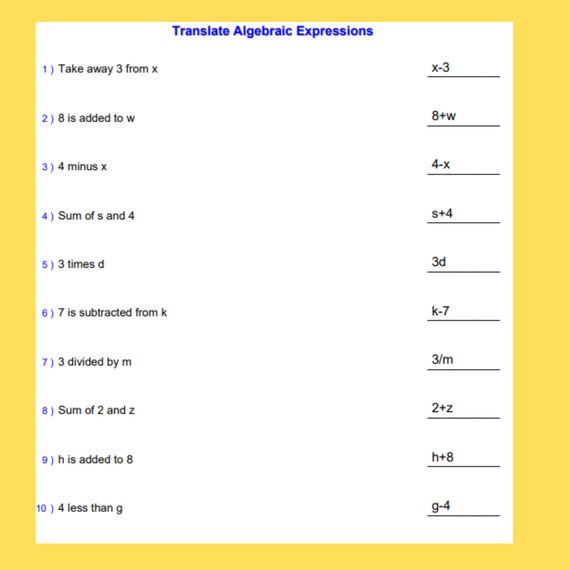 Math Problems Pre Algebra