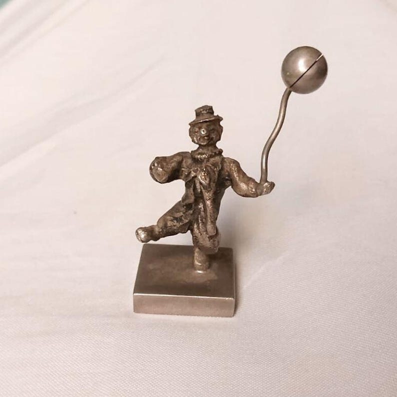 Ancient Clown Statue Figurine - Heavy Decorative Sculpture Holding Ball ...