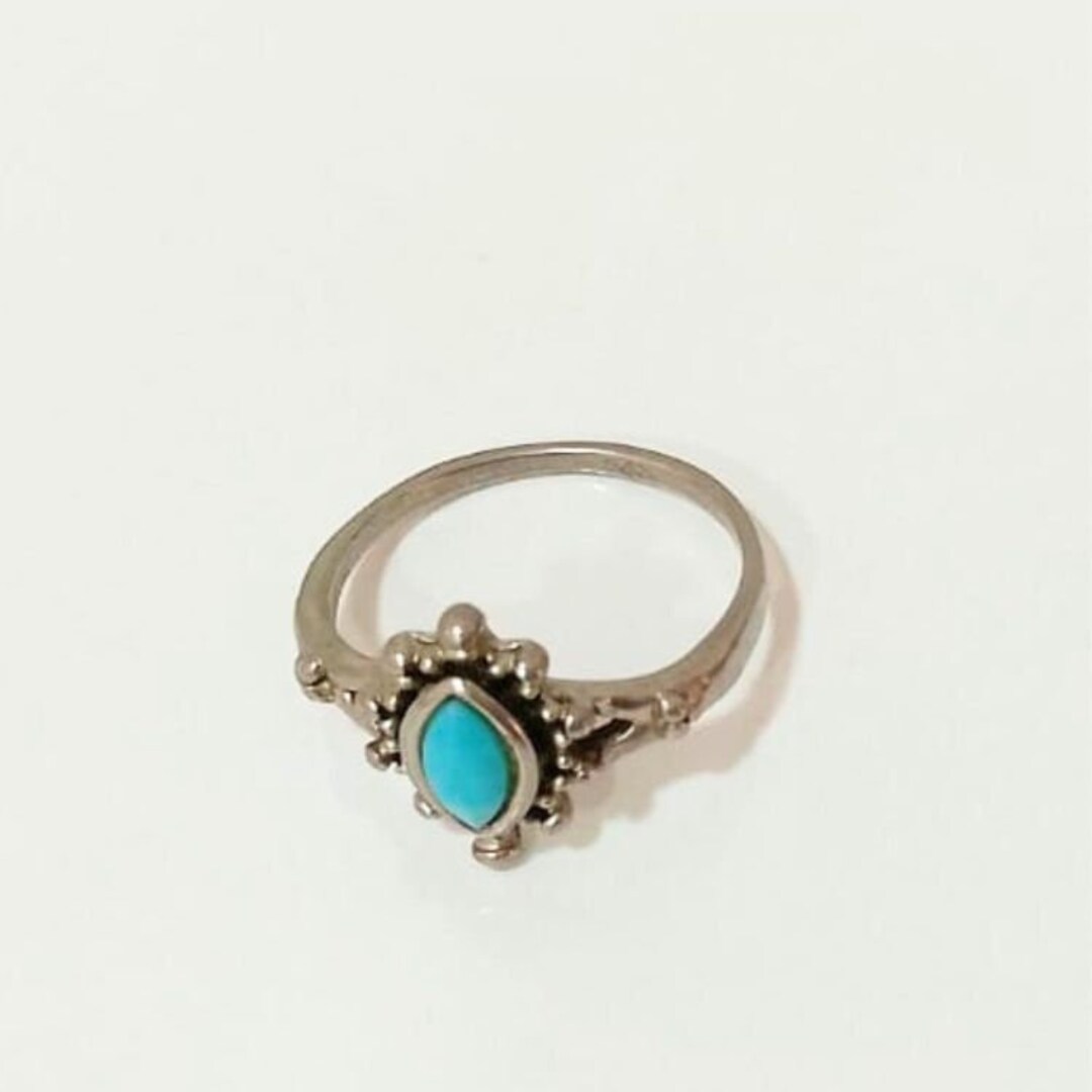 Rare Ancient Silver Ring With Natural Turquoise Stone Stunning Antique ...