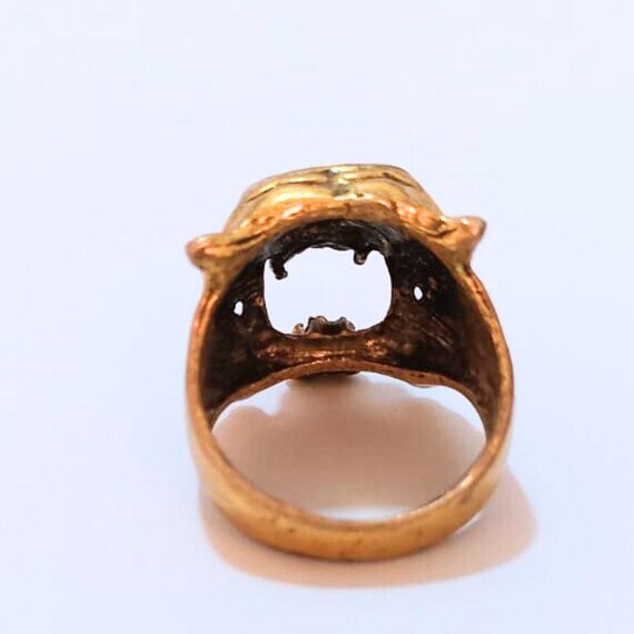 Rare Bronze Antique Lion Head Ring - Ancient Artifact… - Gem