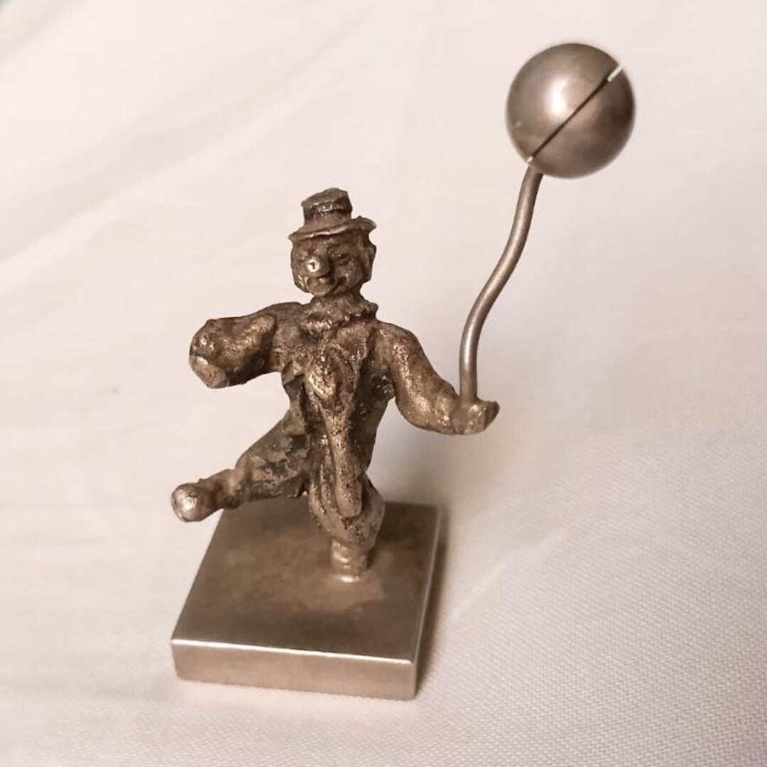 Ancient Clown Statue Figurine - Heavy Decorative Sculpture Holding Ball ...