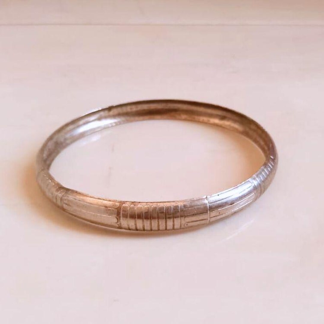 Ancient Silver Cuff Bracelet: Authentic Antique Artifact With Blue ...