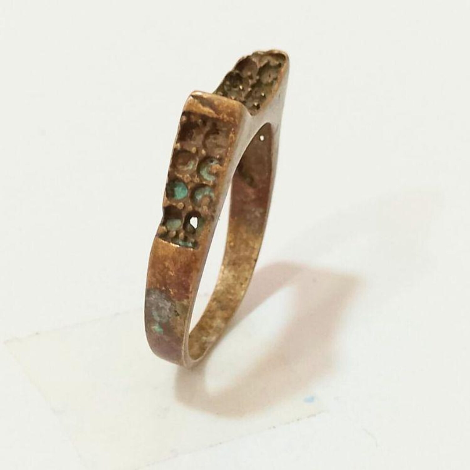 Ancient Antique Ring Bronze Color Authentic Very Old , Vintage Bronze ...