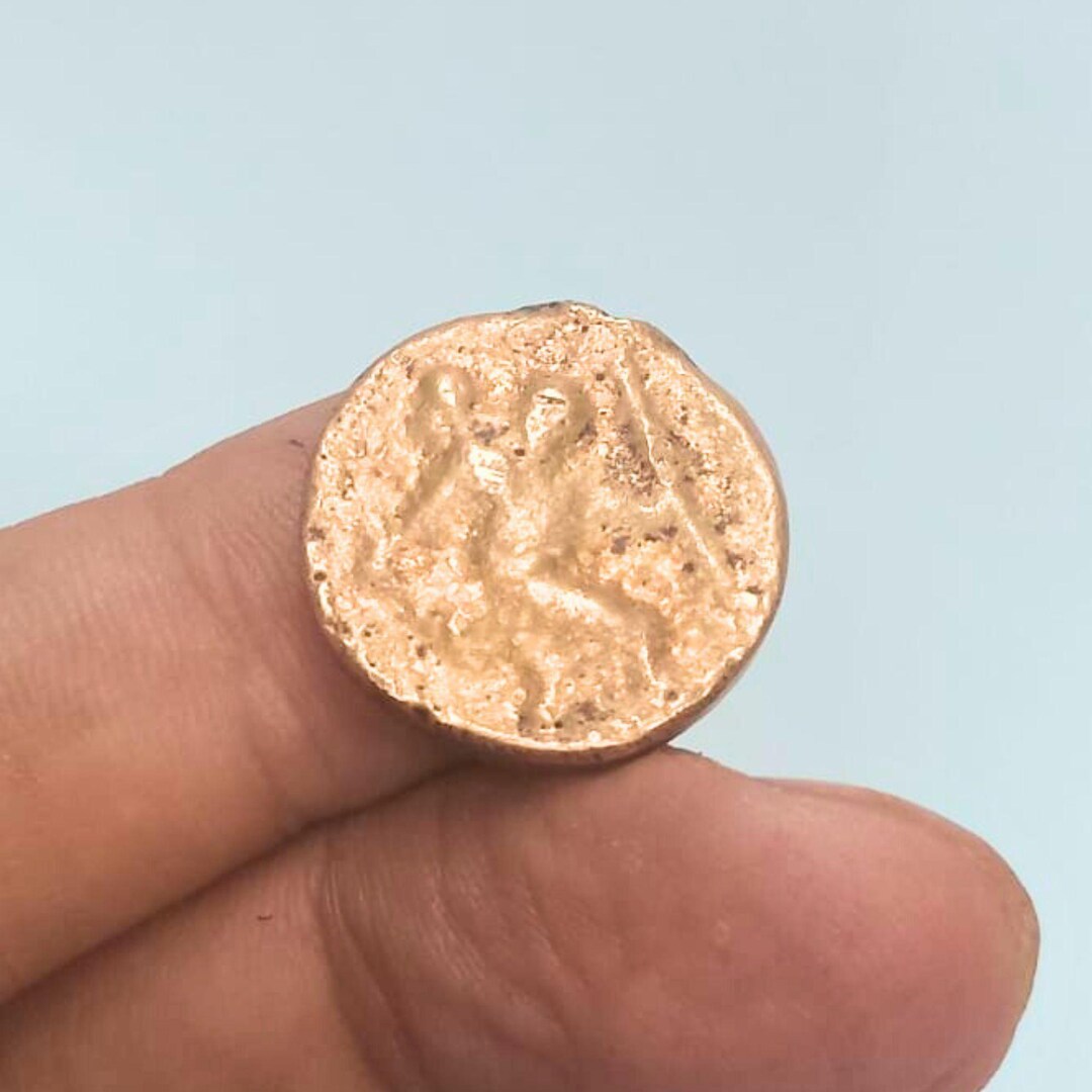 Rare Ancient Bronze Coin - Roman Style Artifact, Handcrafted Historical ...