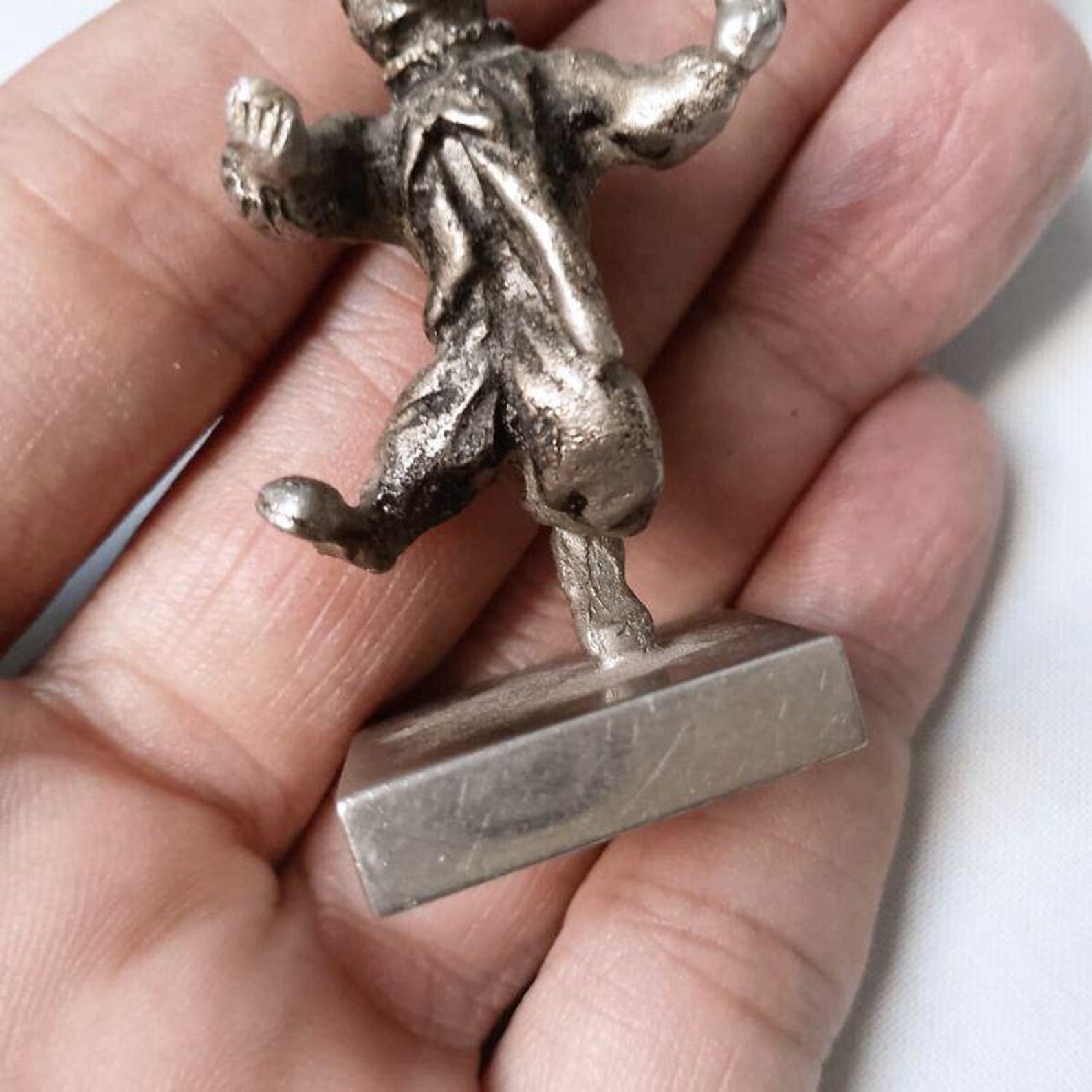 Ancient Clown Statue Figurine - Heavy Decorative Sculpture Holding Ball ...