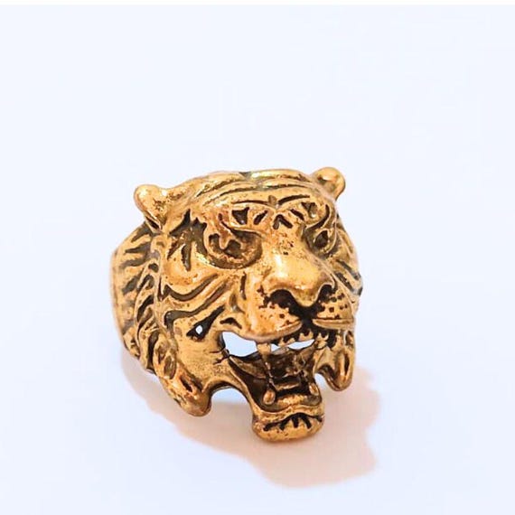 Rare Bronze Antique Lion Head Ring - Ancient Artifact… - Gem