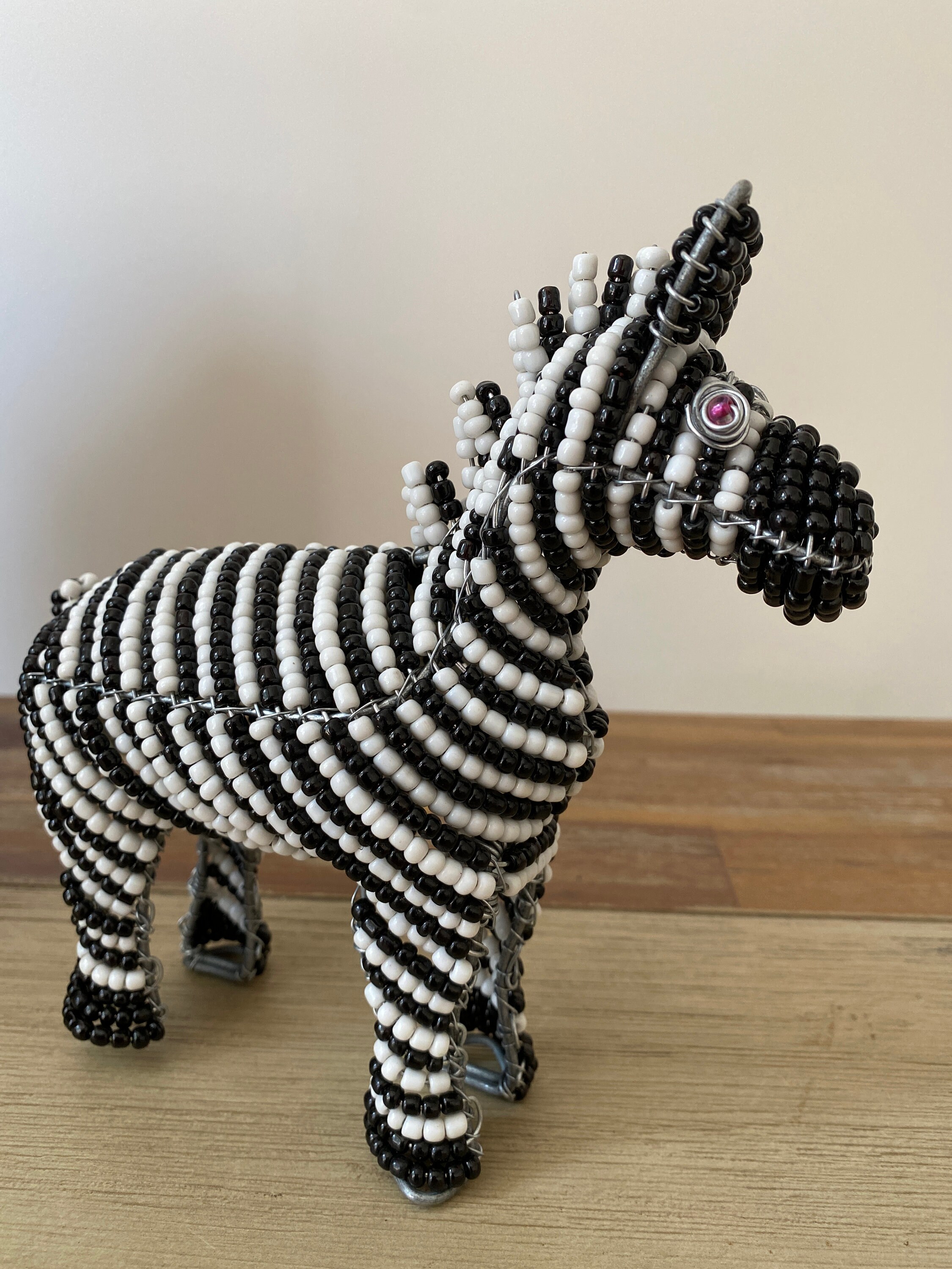 Beaded Zebra Wirework Wire Sculpture Zebra Sculpture South African Art ...