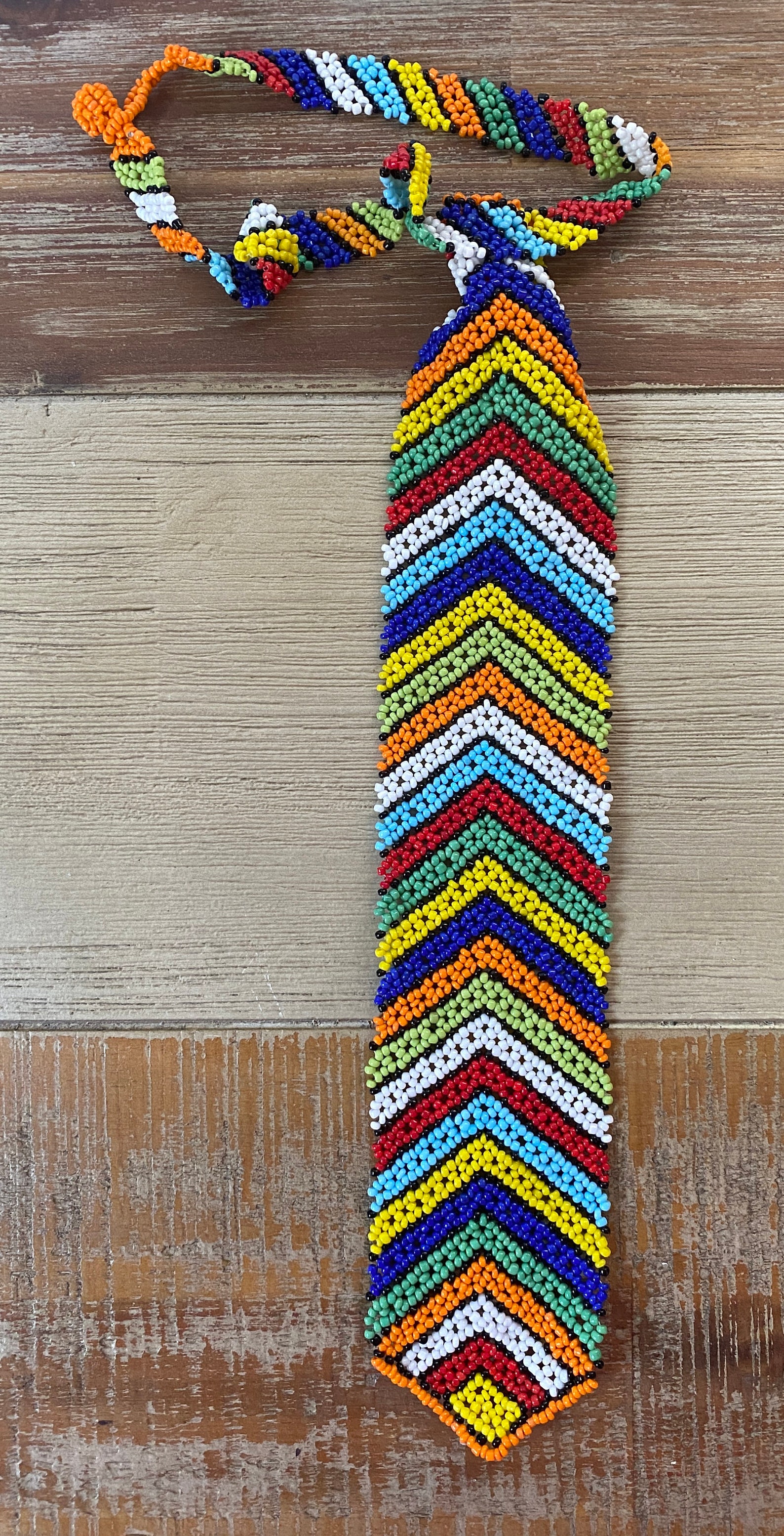 Beaded Tie - Zulu Beaded Tie - African Necktie - Ethnic Tie - Wedding ...