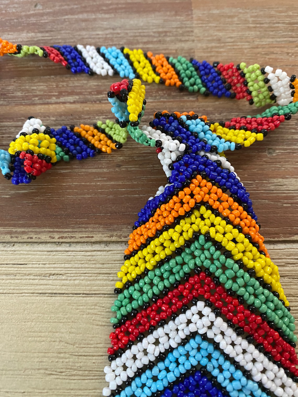 Beaded Tie Zulu Beaded Tie African Necktie Ethnic Tie Wedding Tie ...