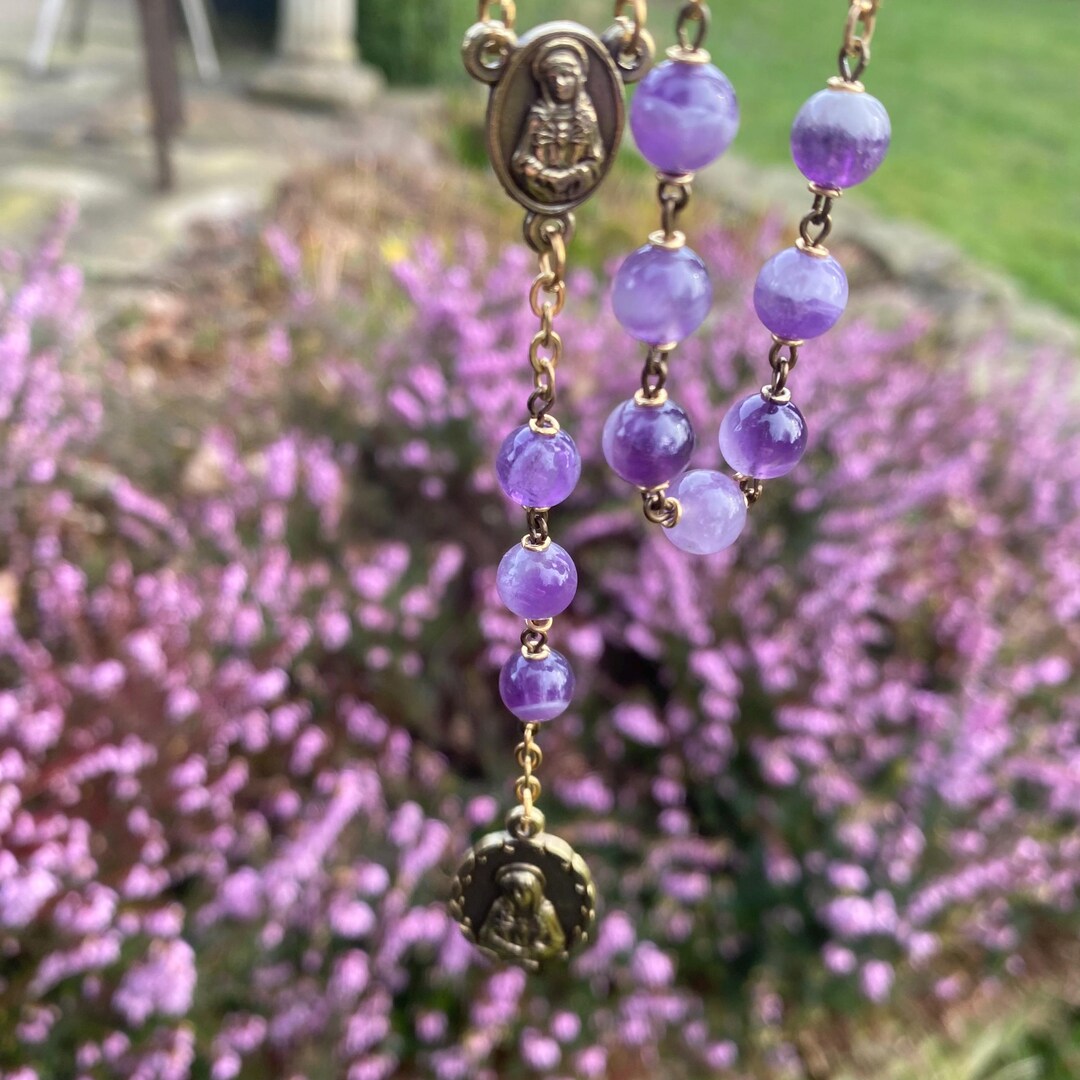 Seven Sorrows Rosary Amethyst Chaplet of Our Lady Servite Catholic ...