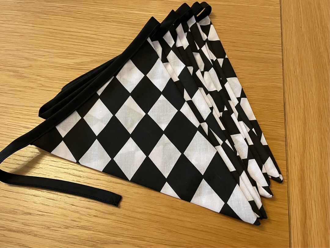 Racing Car Checkered Flag Childrens Room or Nursery Bunting Matching ...