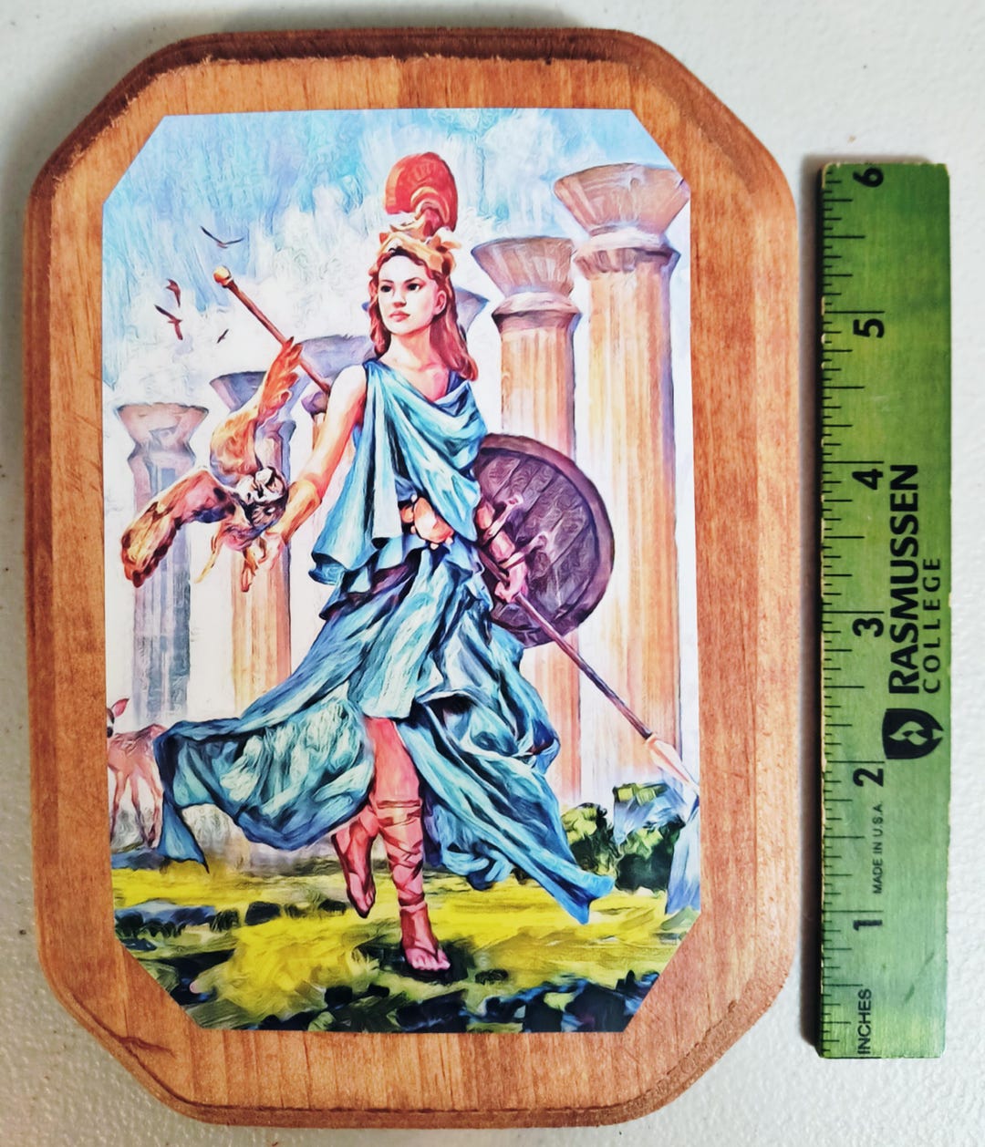 Wooden Athena Altar Plaque - Etsy