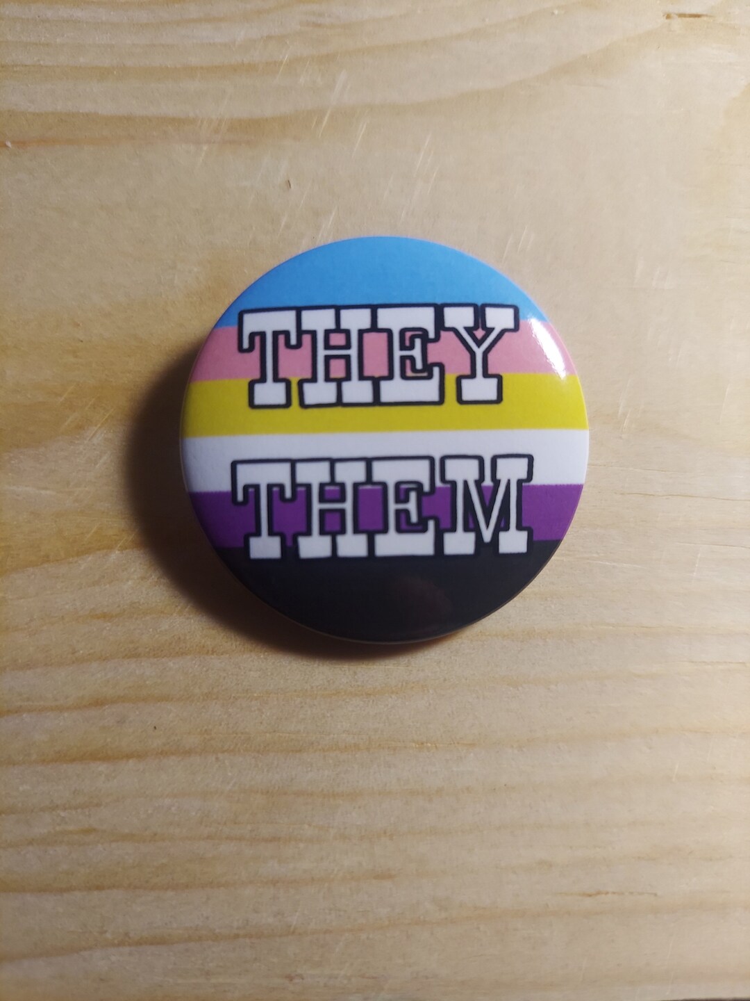 Pronouns Button THEY/THEM - Etsy