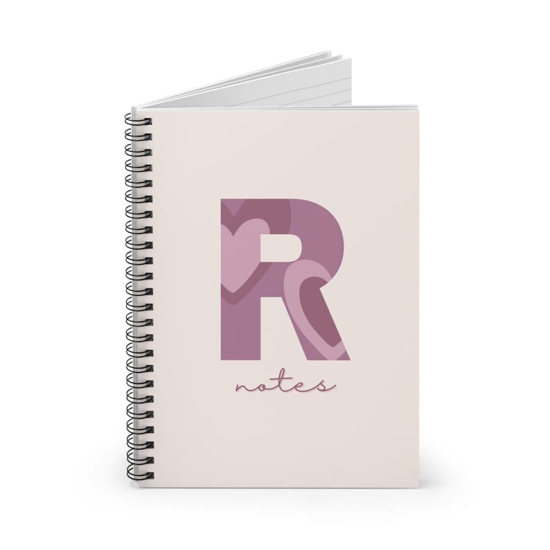 Initial 'R' Spiral Notebook: Lettering, Drawing, & Note-taking Journal ...