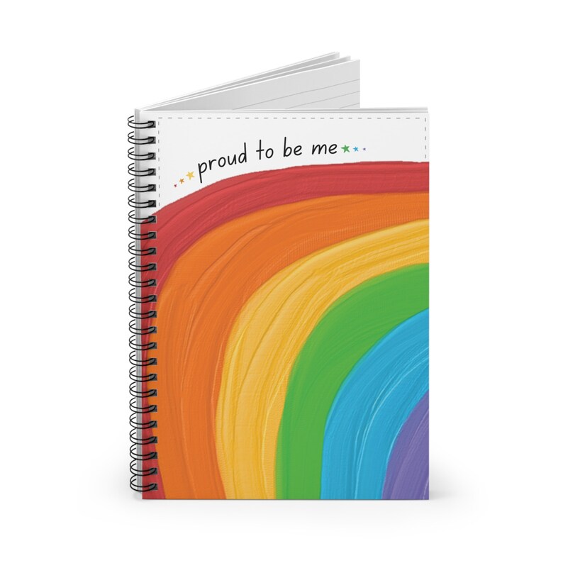 Rainbow Pride Spiral Notebook: Inspirational Journal, Ruled Line (59 ...