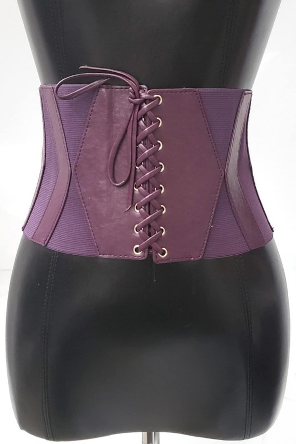 Corset Wide Elastic Belt Fashion Belt Sexy Corset Purple Etsy