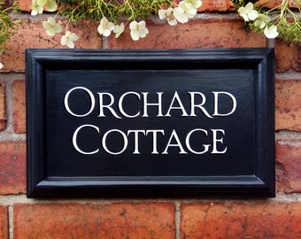 Custom Traditional Hand Painted Framed House Name Sign, Personalised ...