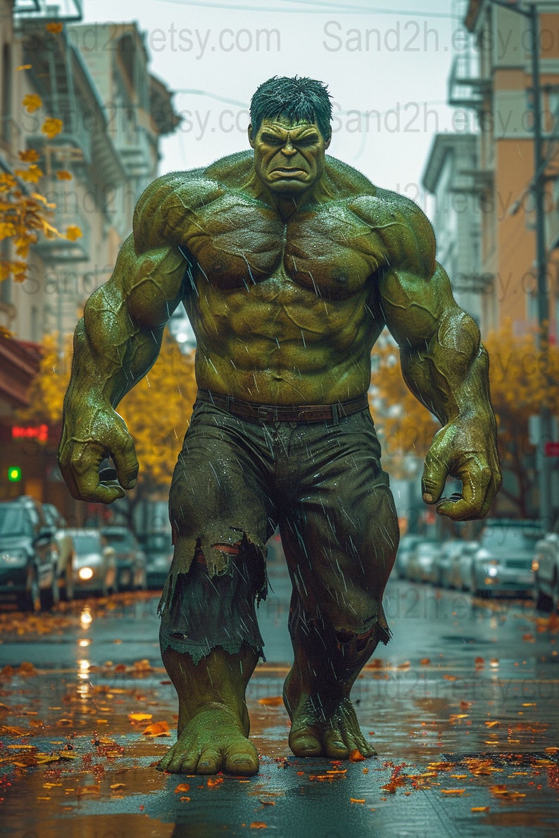 Mr. Hulk in San Francisco _ Wall Art _ Digital Download - Etsy