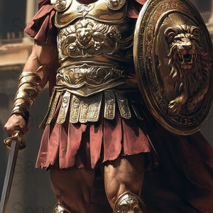 Roman Warrior Wall Art, Historical Art Decor, 10 Ancient Rome Posters ...