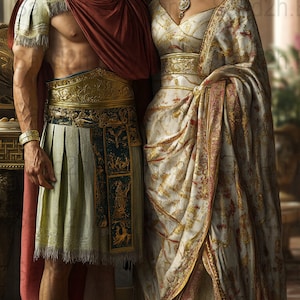 Historical Roman Couple Wall Art, Classic Roman Empire Decor ...