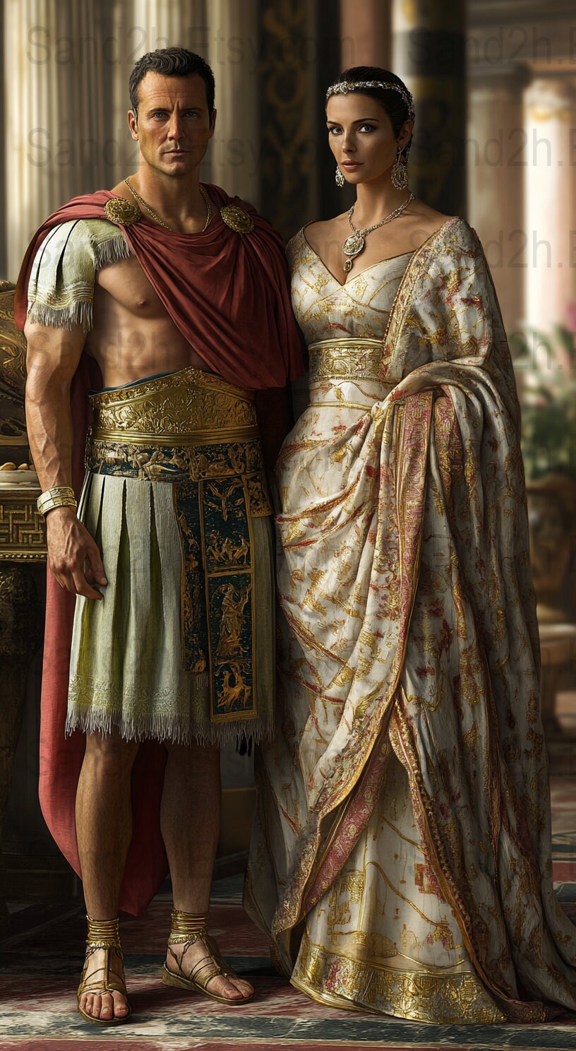 Historical Roman Couple Wall Art, Classic Roman Empire Decor ...