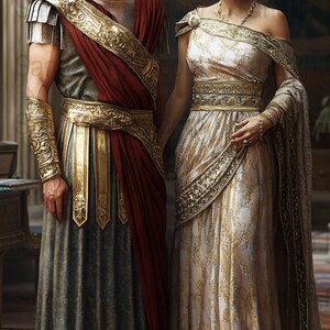 Historical Roman Couple Wall Art, Classic Roman Empire Decor ...