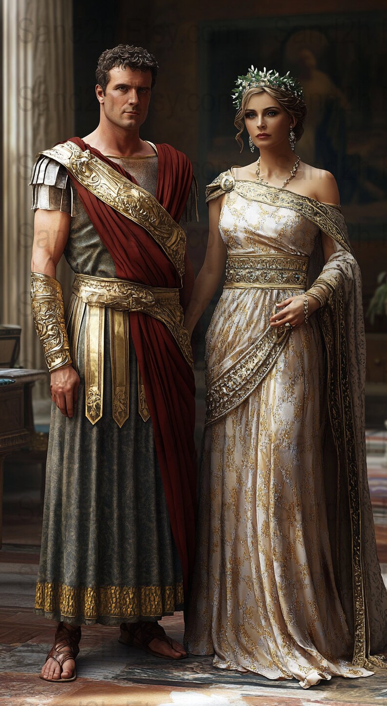 Historical Roman Couple Wall Art, Classic Roman Empire Decor ...
