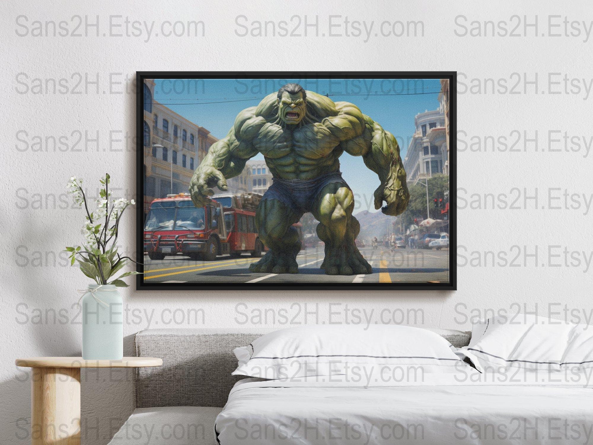 Hulk in Downtown _ Digital Download _wallart 1344x896 - Etsy