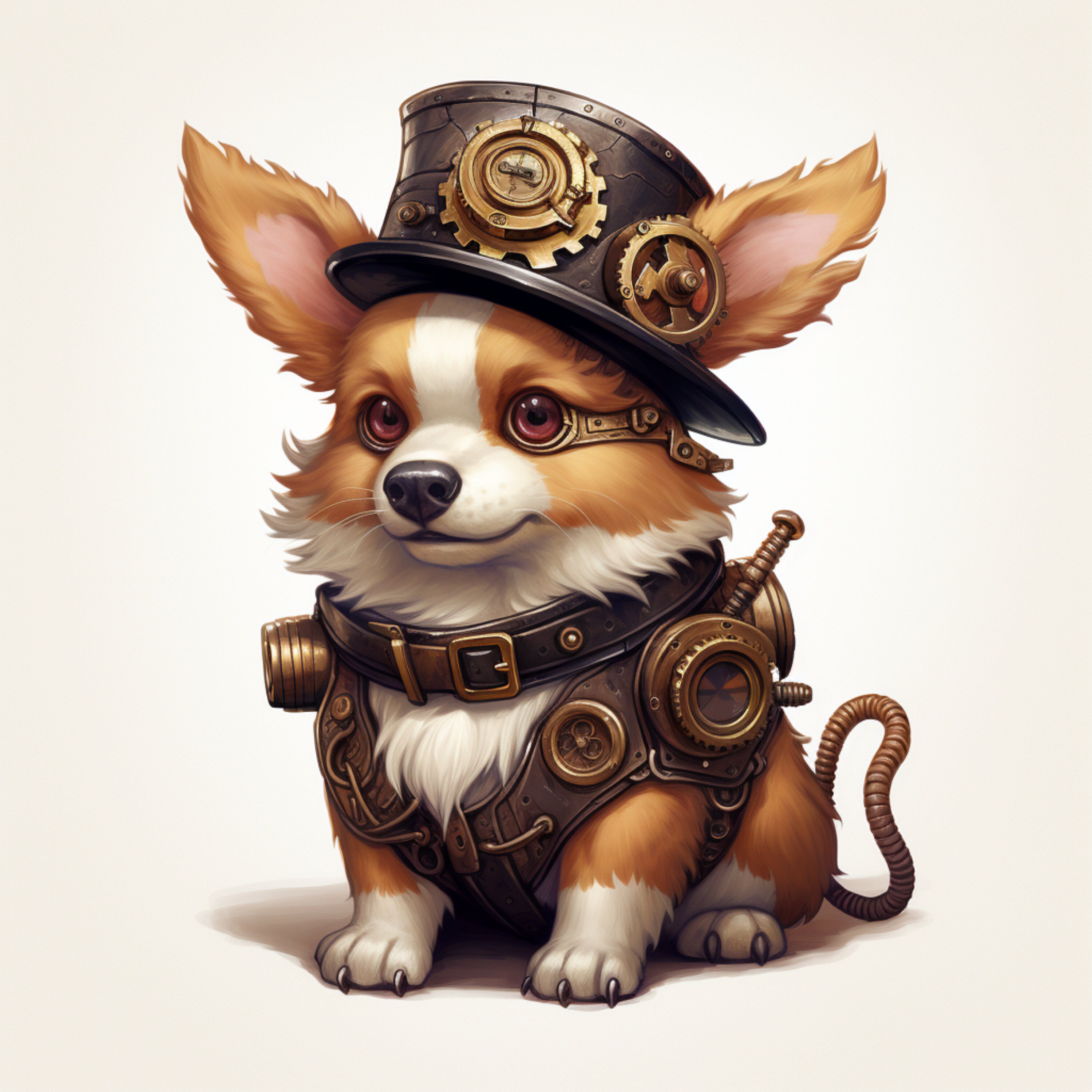 Steampunk_corgi_puppy_ Digital Download - Etsy