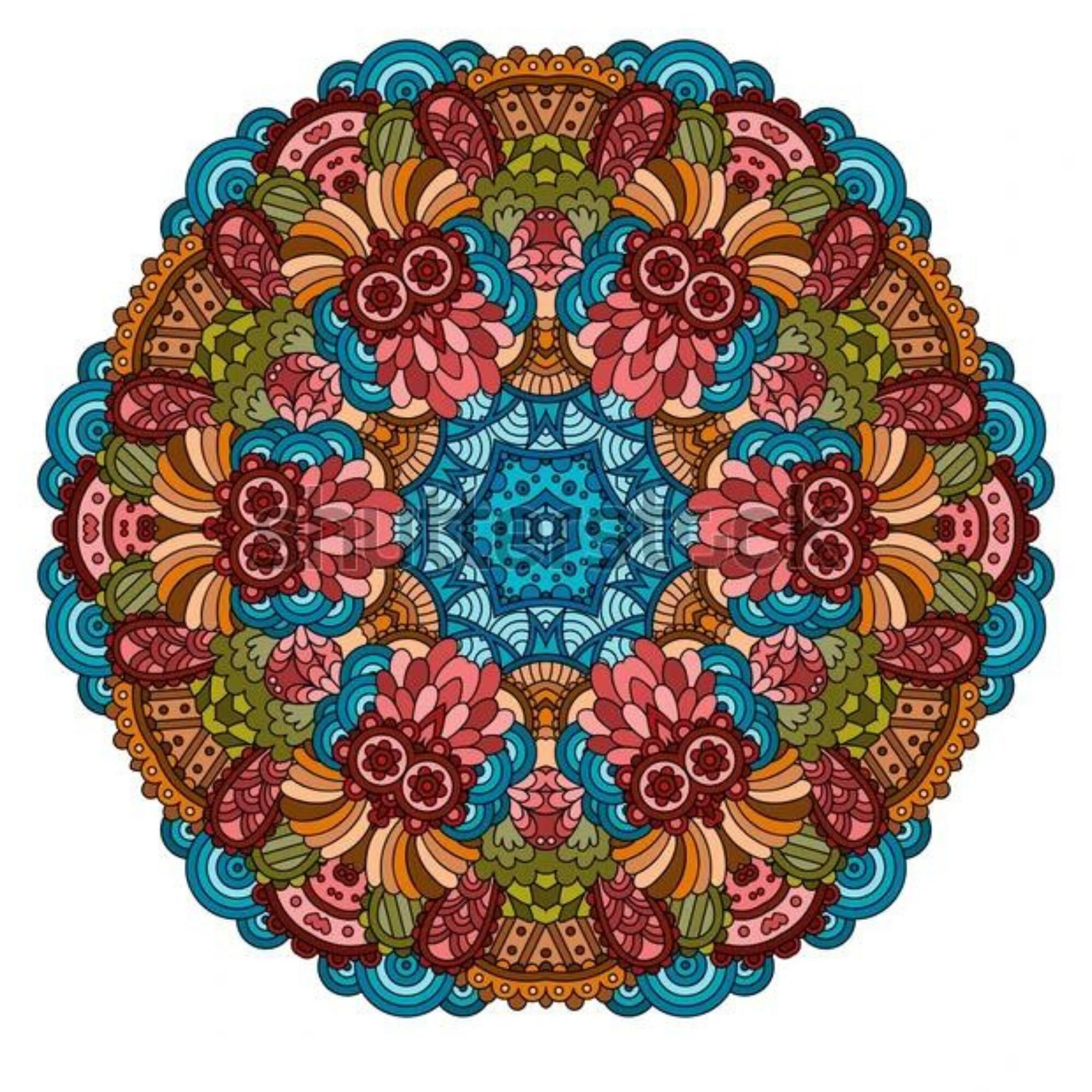 Printable Adult Coloring Page MANGALA - Etsy