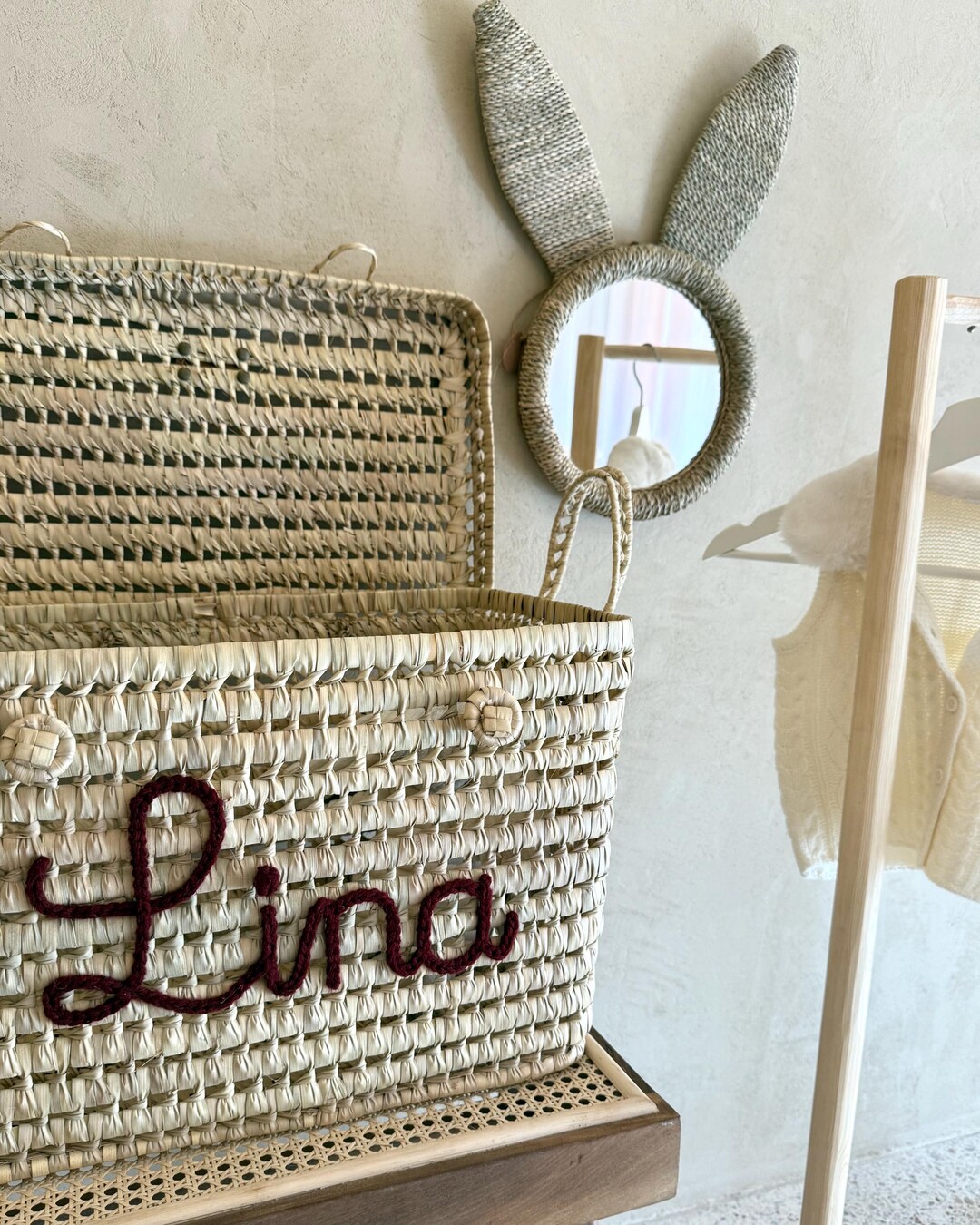 Personalized Baby Storage Trunk – Handmade Woven Basket With Custom ...