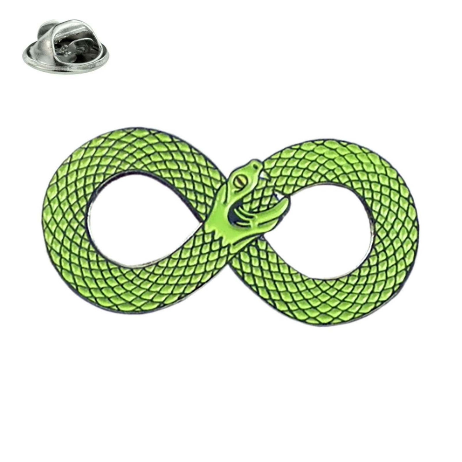 Infinity Snake pin badge lapel Badge / tie pin Lapel Pin | Etsy