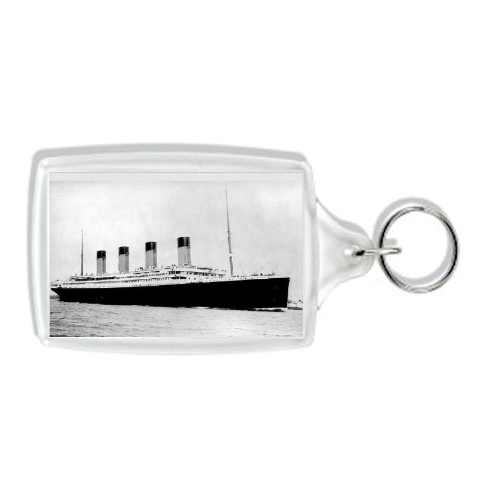 Black And White Titanic Keyring Handmade In Uk From Uk Made Etsy